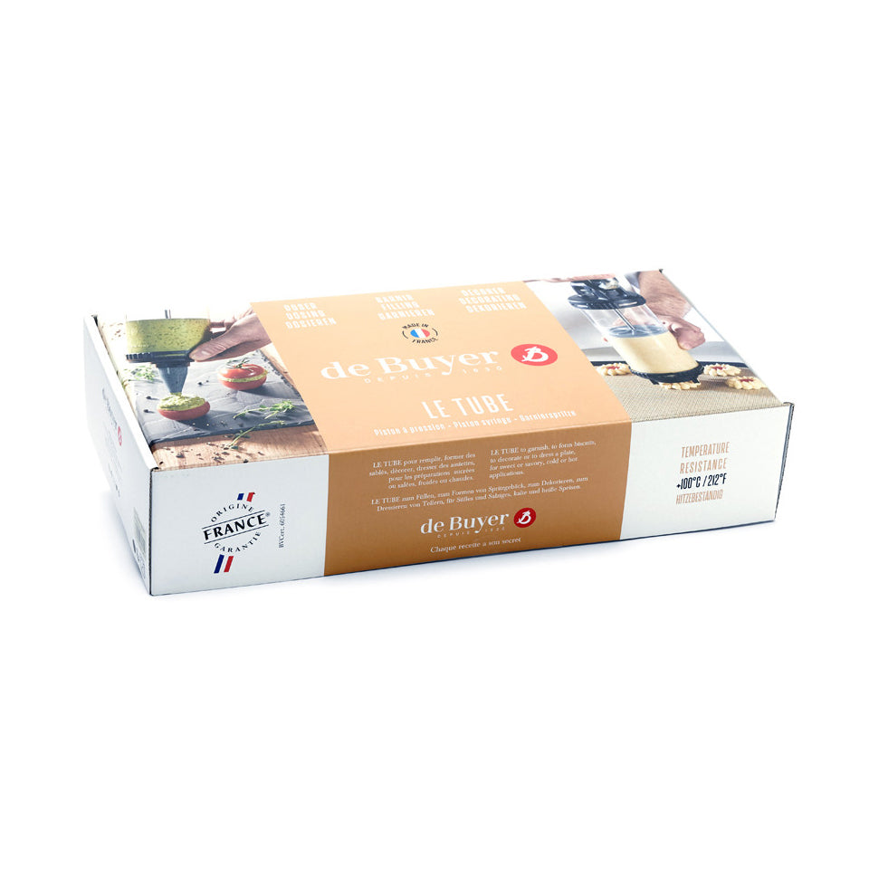 DE BUYER Le Tube Pastry Syringe Set with Piping Tips and Cookie Discs ...