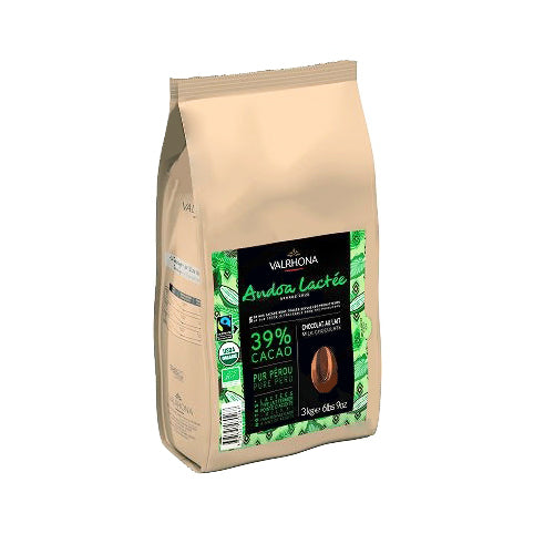 VALRHONA Andoa Lactee 39% – Organic Milk Chocolate Couverture (3kg ...